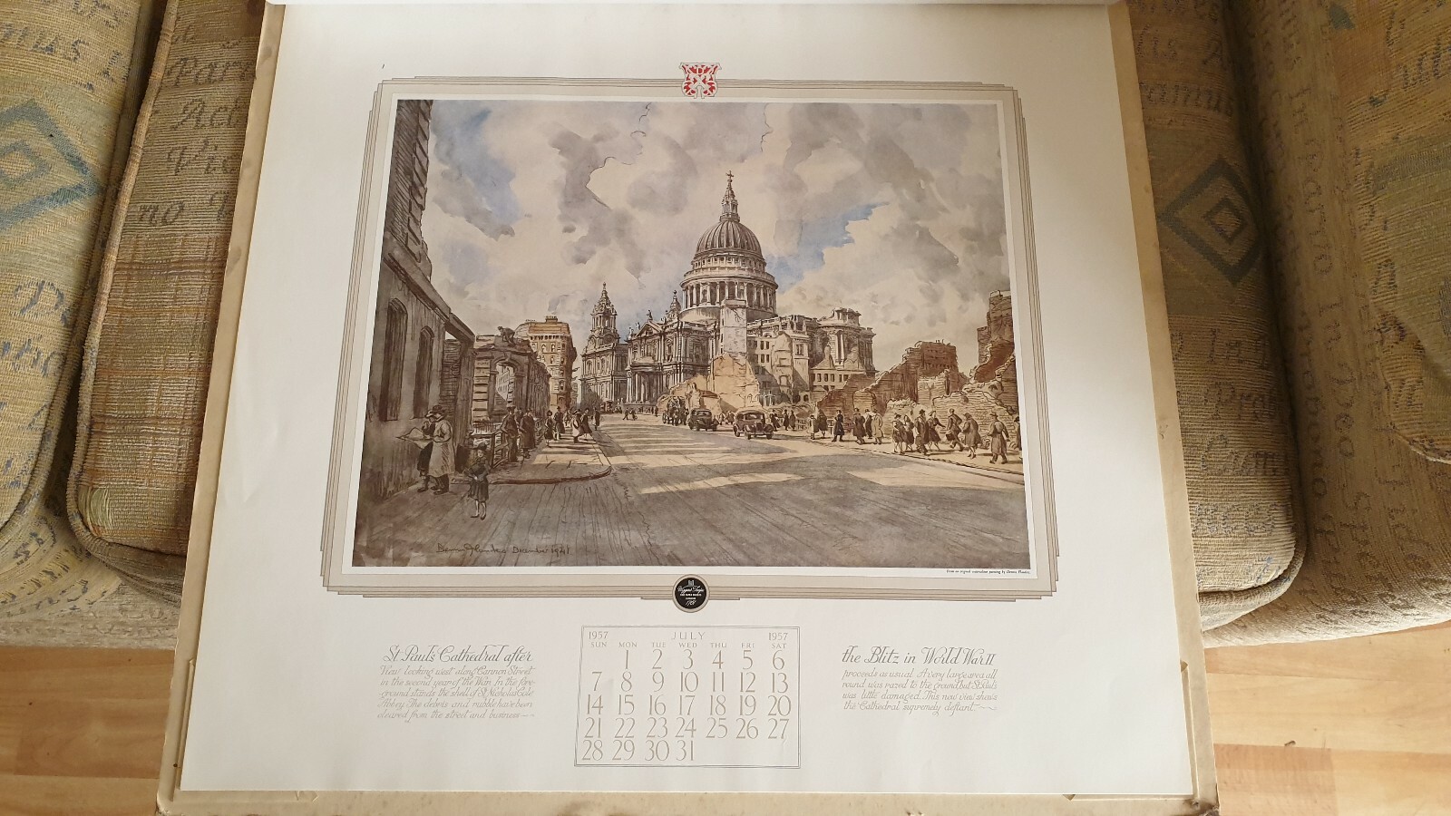 Rare Wiggins Teape Group Advertising Calendar 1957 vintage complete 48 ...