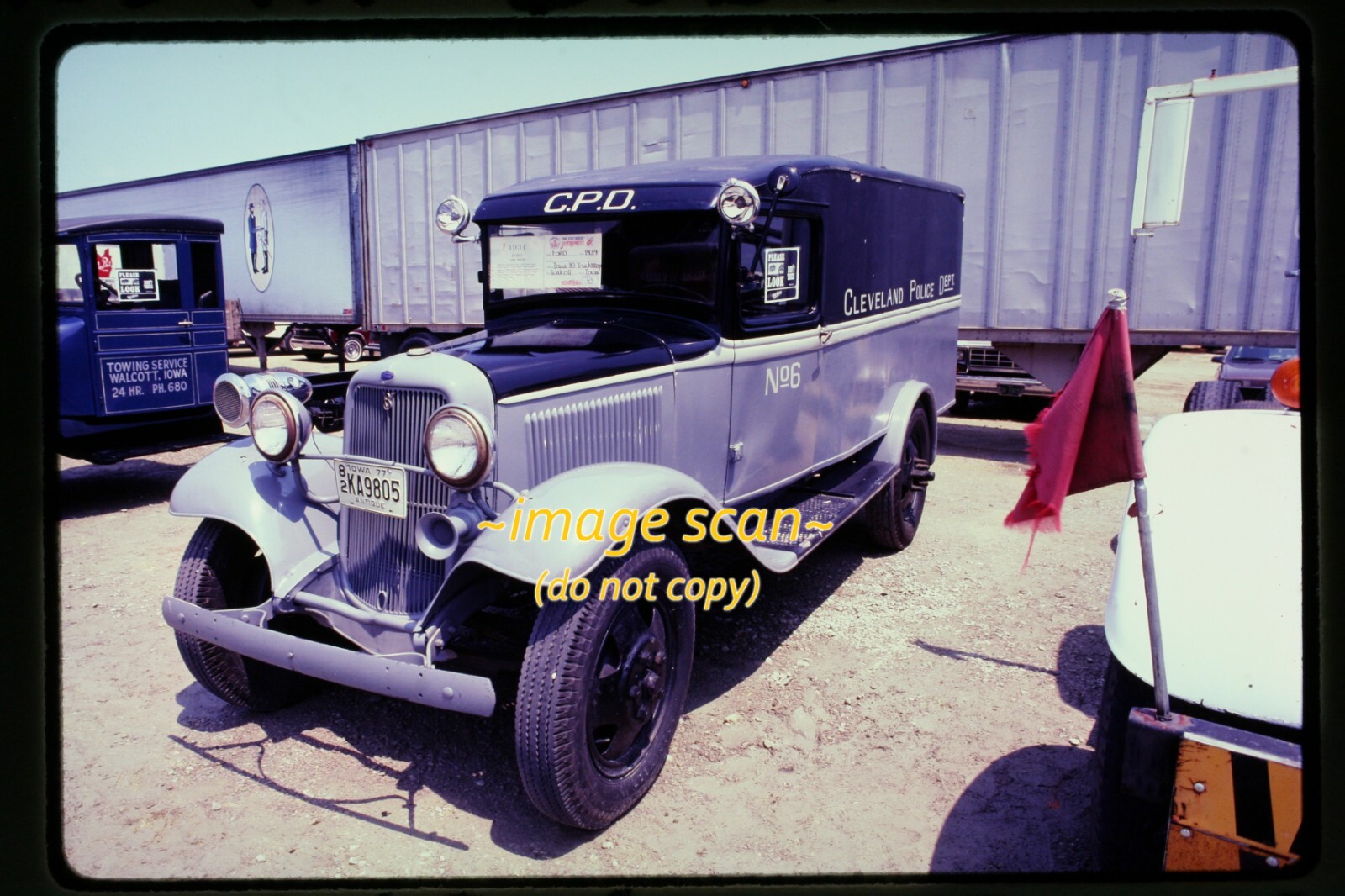 1933 Ford Truck Paddy Wagon Replica in Iowa in 1985, Kodachrome Slide ...