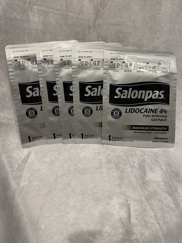 5 Pain Relieving Gel Patch Salonpas 4% Maximum Strength Numbing Relief ...