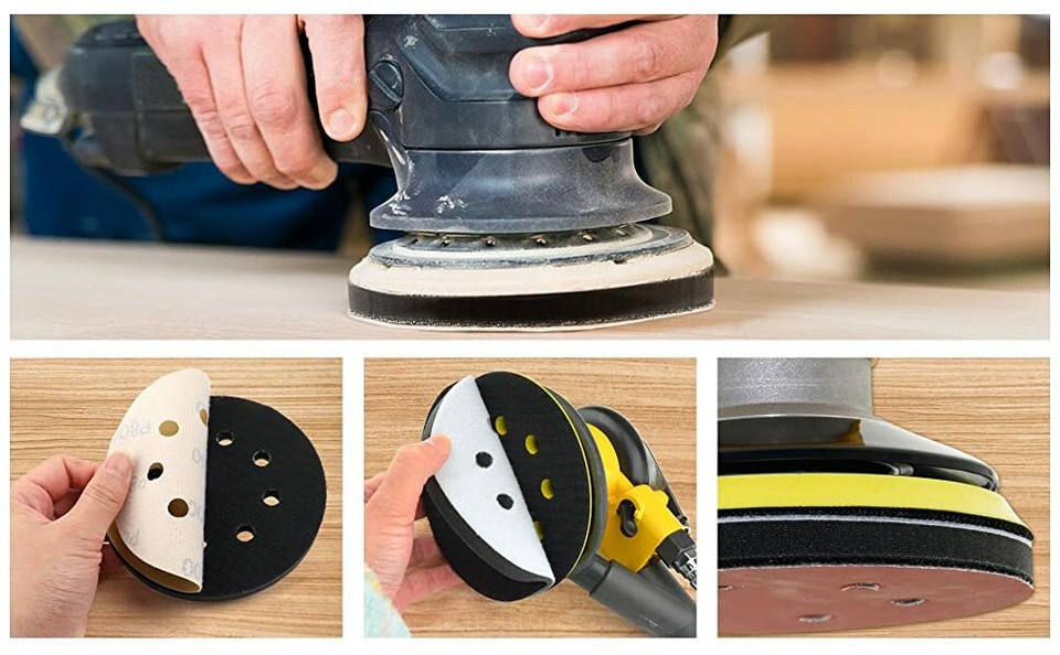 5-Inch Hook and Loop Buffer Pad Sanding Disc Backing Pads for Sanding ...