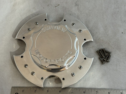 Sunview Motorsports Polished Alloy Wheel Rim Hub Cover Center Cap ATV ...