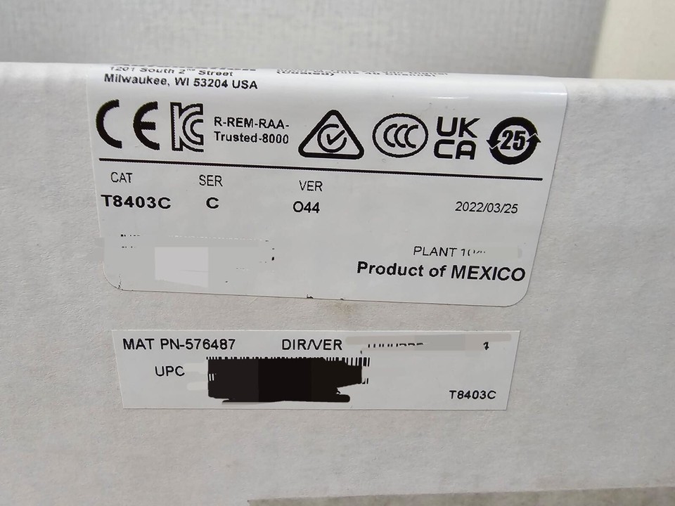 Rockwell Automation T8403C SerC VerO44 Trusted TMR Digital Input Module ...