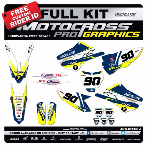 HUSQVARNA FC TC 250/450 2014 2015 MX Graphics Decals Stickers Decallab ...