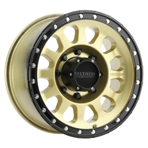 2 New Method Race Wheels Mr315 20x10 8-180 -18 Gold - Black Lip Wheels ...