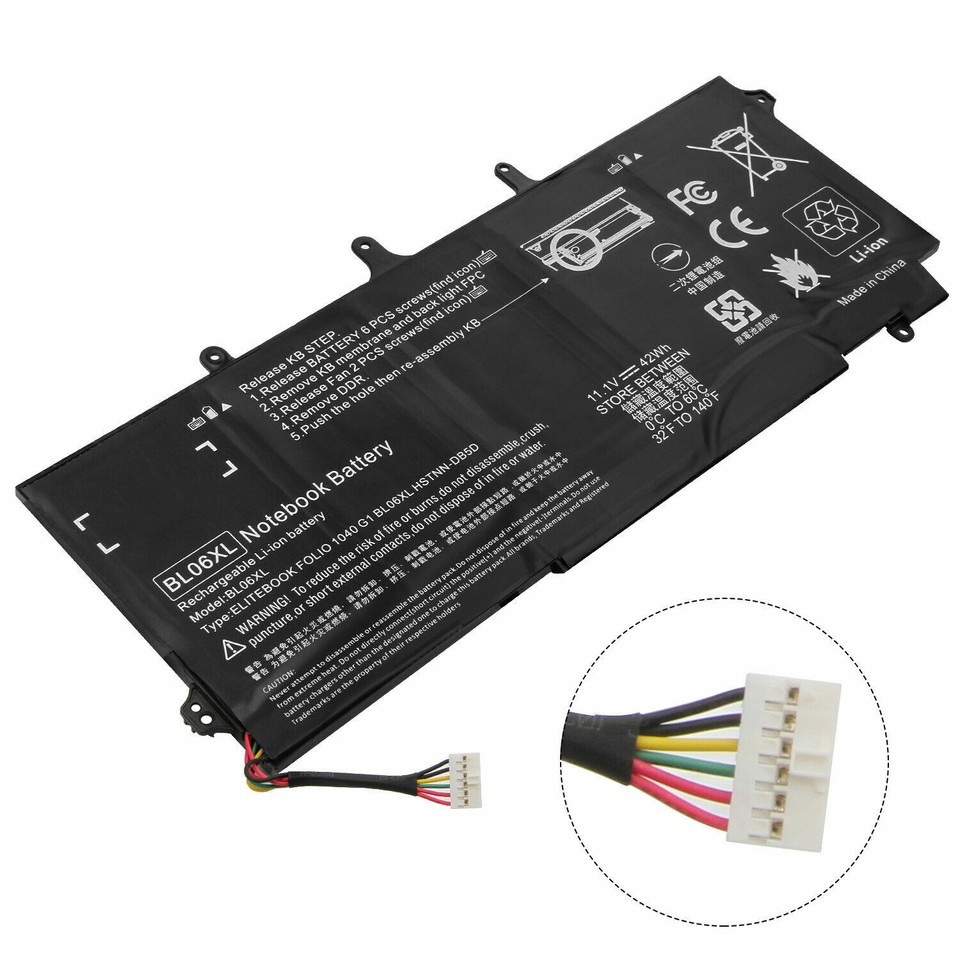 BL06XL Battery for HP EliteBook Folio 1040 G0 G1 G2 HSTNN-DB5D HSTNN ...
