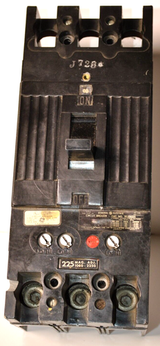 TFJ236225 General Electric GE Type TFJ Circuit Breaker 3 Pole 225 Amp ...