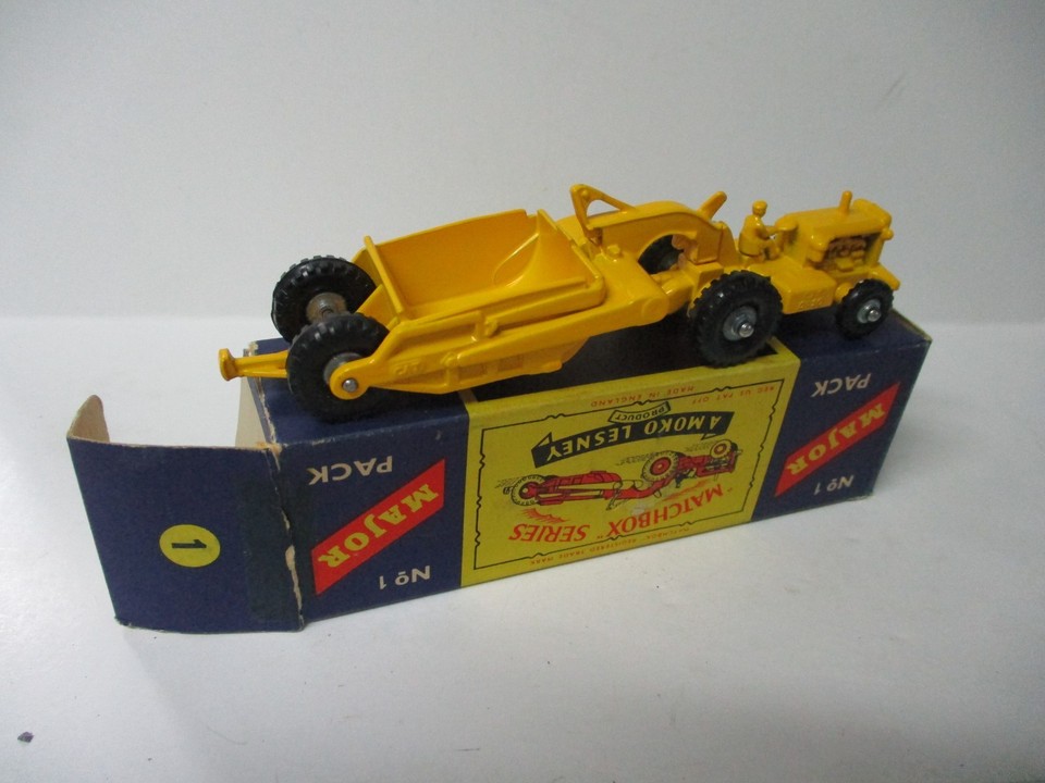 Matchbox Lesney Major Packs M-1 Earth Scraper- metal wheels with BPT ...