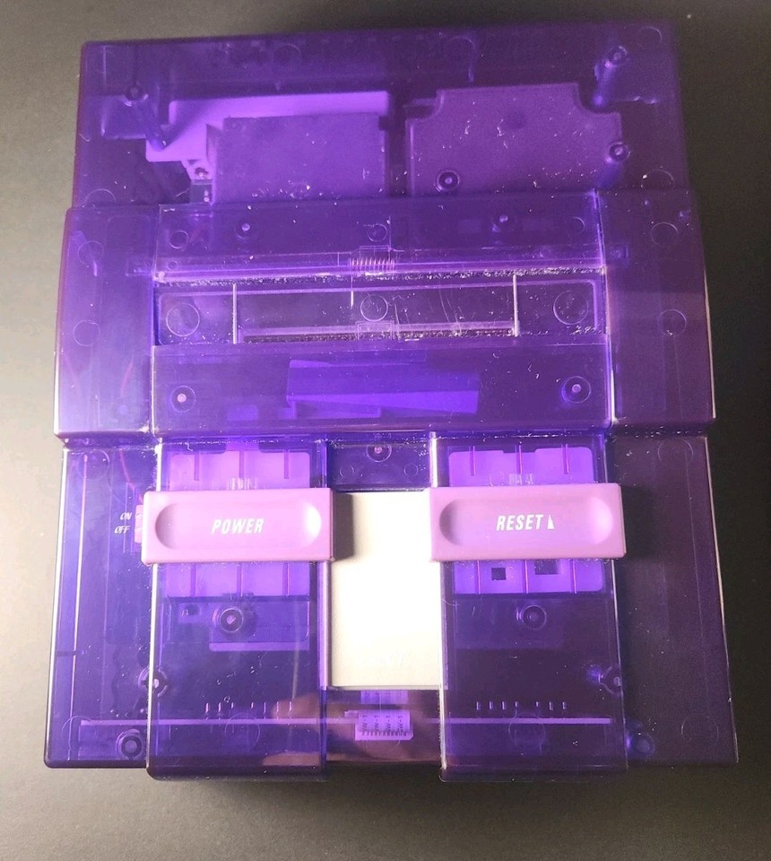 Super Nintendo Custom Purple Console SNES Case Reshell + Controller ...