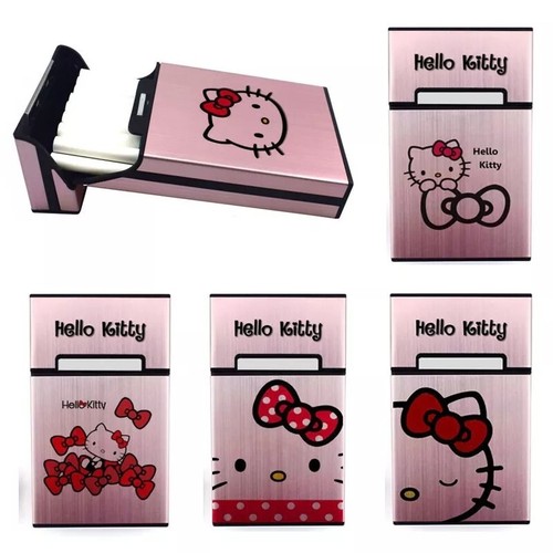 Cigarette Case Pack of 20 Aluminum Alloy Flip Cover Portable Cartoon ...