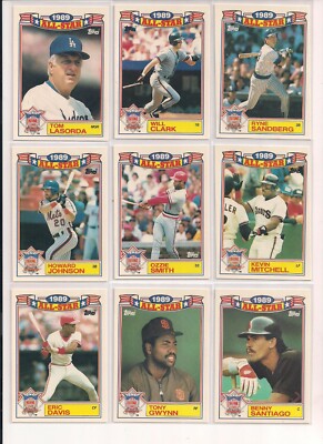 1984 - 1990 Topps All Star Commemorative Trading Cards Choose / Pick ...