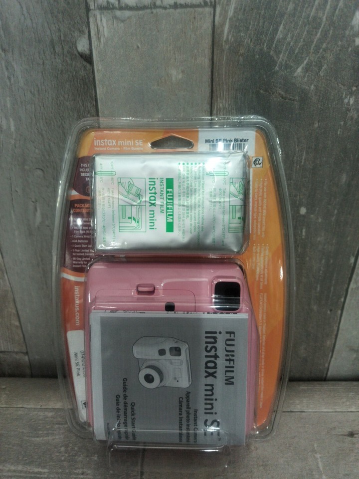 New Fujifilm Instax Mini SE Instant Film Camera PINK Blister Bundle W ...