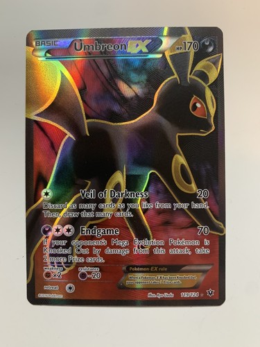 Pokemon TCG - Umbreon EX 119/124 Ultra Rare Full Art Card XY Fates ...