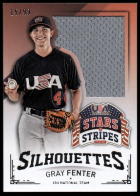 2015 USA Baseball Stars and Stripes Silhouettes 39 Gray Fenter Jersey ...