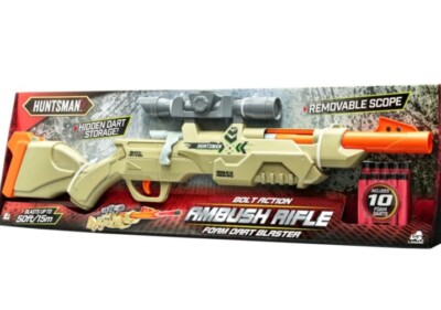 Huntsman Ambush Rifle With 10 Foam Darts, Blasts up to 50ft/15m, 20.8 x ...