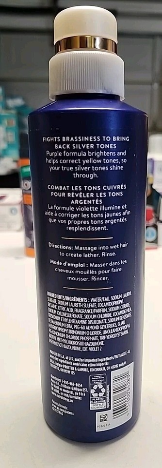 HB Hair Biology Silver and Glowing Purple Shampoo for Silver and Gray ...