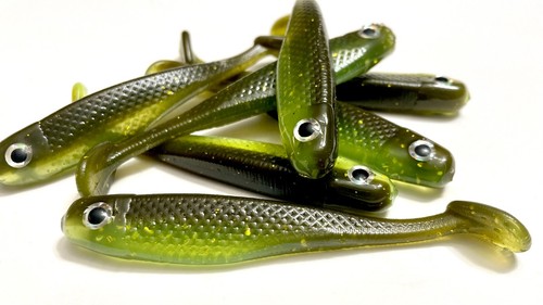 3.5" Paddle Minnows - 2 packs (7 in each pack) - Christmas Fishing Lot ...