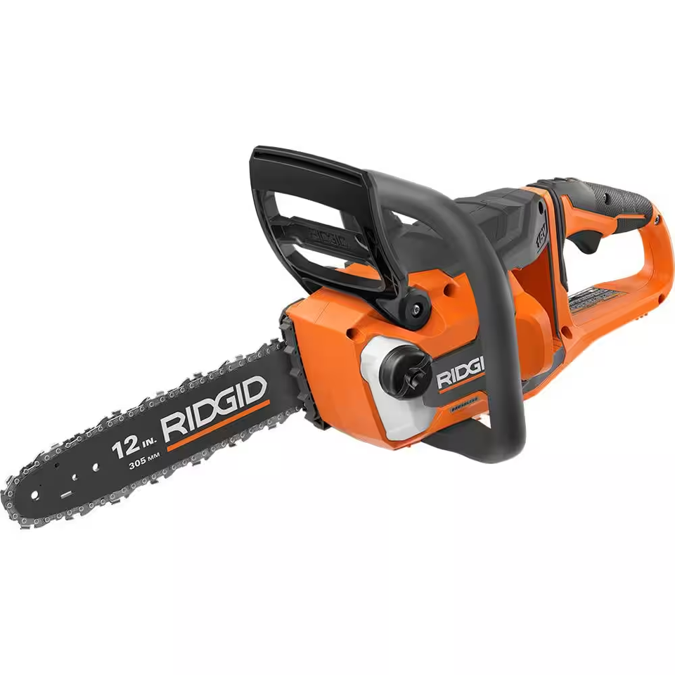 RIDGID 18V Brushless 12 In. Electric Battery Chainsaw (Tool Only) | eBay