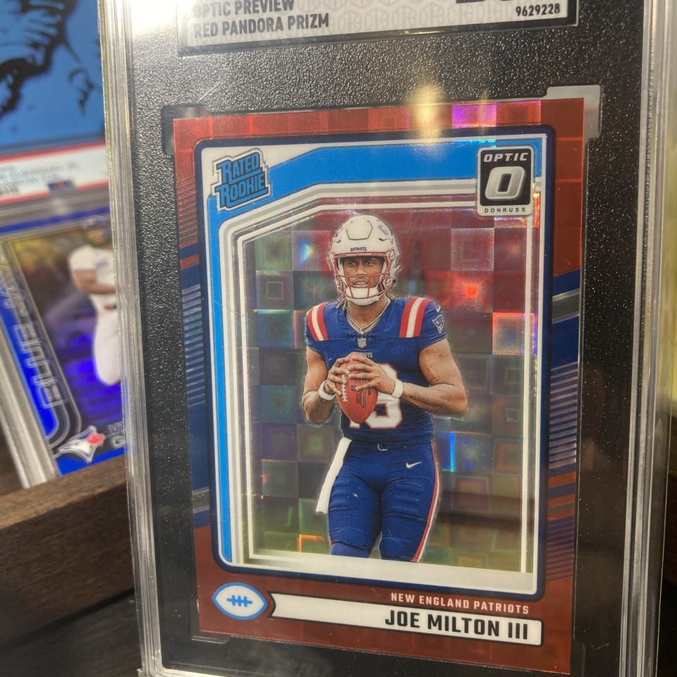 2024 Panini Donruss Optic Preview Red Pandora Joe Milton RC SGC 10 Gem ...