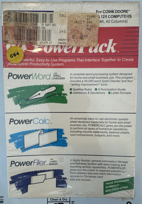 Commodore 64 Power Pack Value Ware Power Word, Power Calc, Power Filer ...