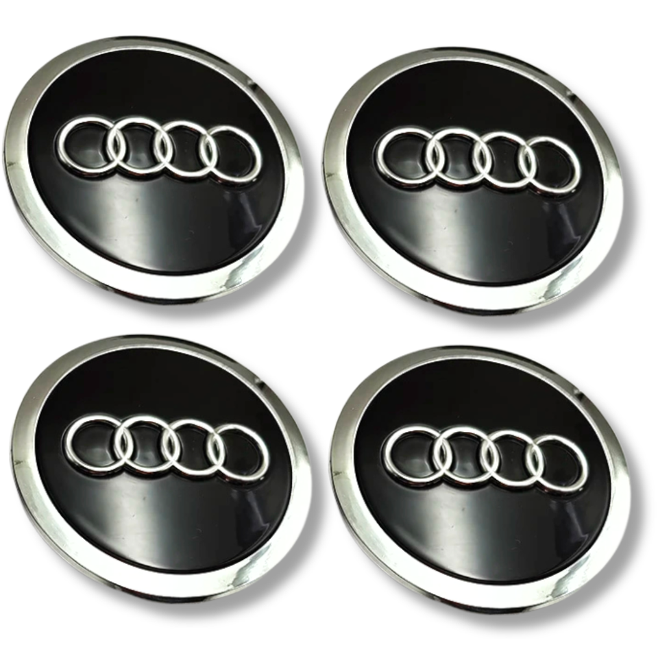 Audi Alloy Wheel Centre Cap Hub x4 Black Silver 69mm Many Models ...