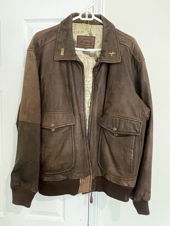 VINTAGE WW2 40'S TYPE A-2 USAAF FLIGHT BOMBER MILITARY LEATHER JACKET M ...