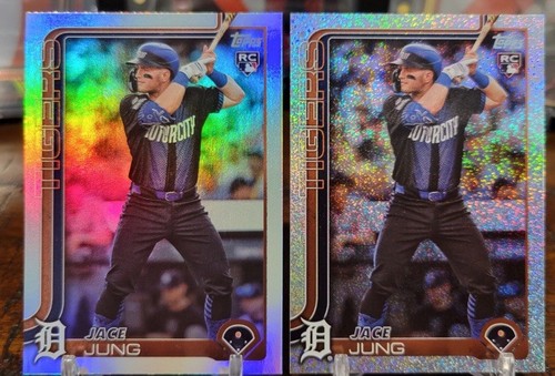 2025 Topps Series 1 Jace Jung Rookie Sand Glitter + Rainbow Foil RC #80 ...