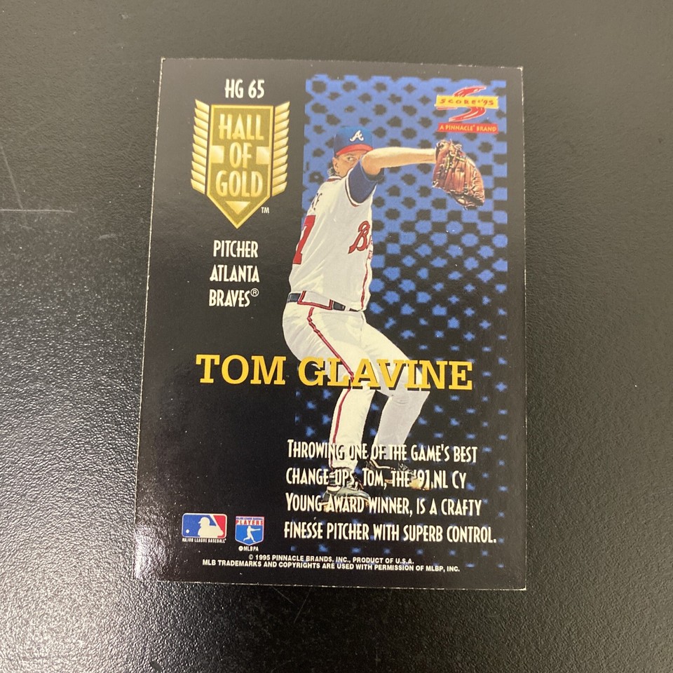 1995 Score Hall of Gold Atlanta Braves Baseball Card #HG65 Tom Glavine ...