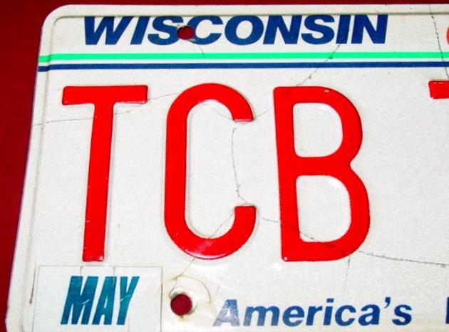 Vintage 1988 Wisconsin TCB TLC Elvis Presley Personalized License Plate ...