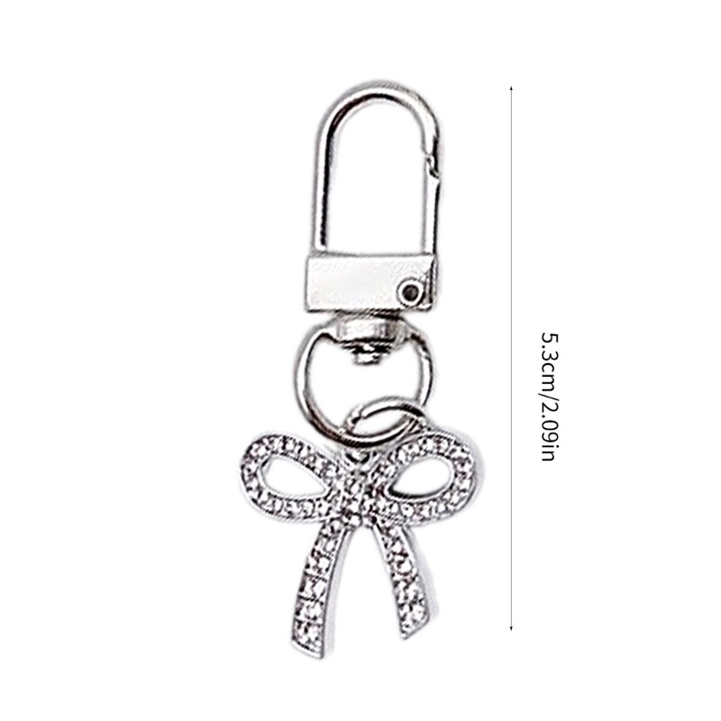 Stylish Key Adornment Elegant Bowknot Keychain Alloy Material for Key ...