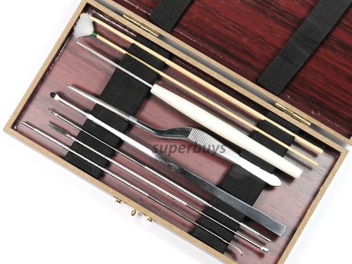 8pcs Long Ear Wax Curette Remover Cleaner Care Earpick Kit Stainless ...