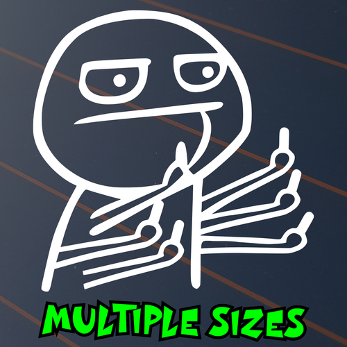 Middle Finger Sticker Car Decal Window Cartoon Stick Figure Rude ...