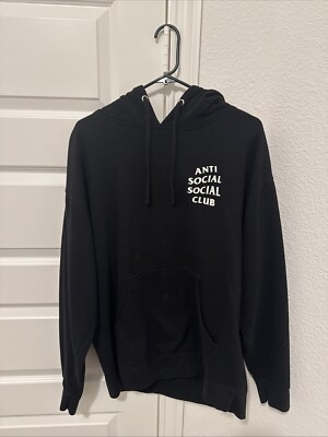Anti Social Social Club Black Hoodie ASSC Cherry Blossom Flowers Size ...