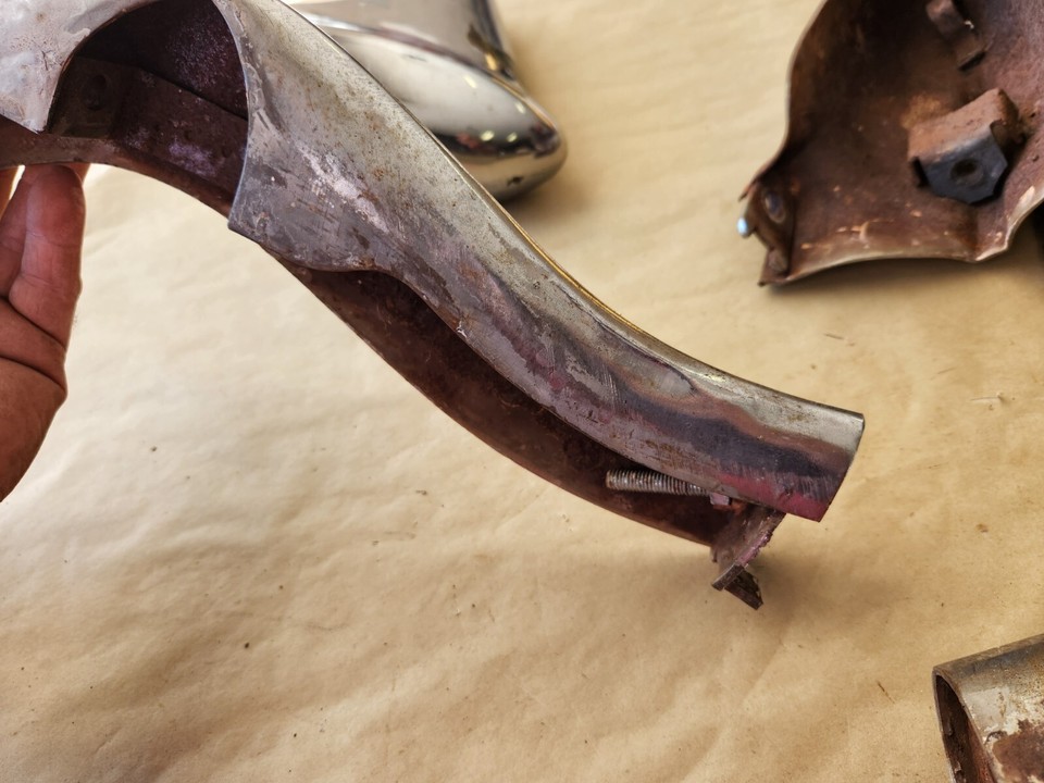 1956 Chevy Front Accessory Bumper Guard Set Used Original Over Rider | eBay