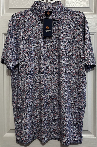 Donald Ross Men's "Sport" Golf Polo Shirt, "Sully" White/Multi, Med ...