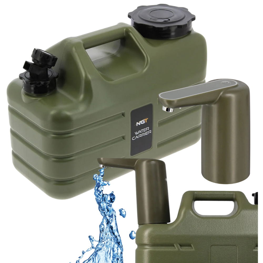 NGT Water Container Tap Carp Fishing Camping USB Auto Water Tap 11L ...