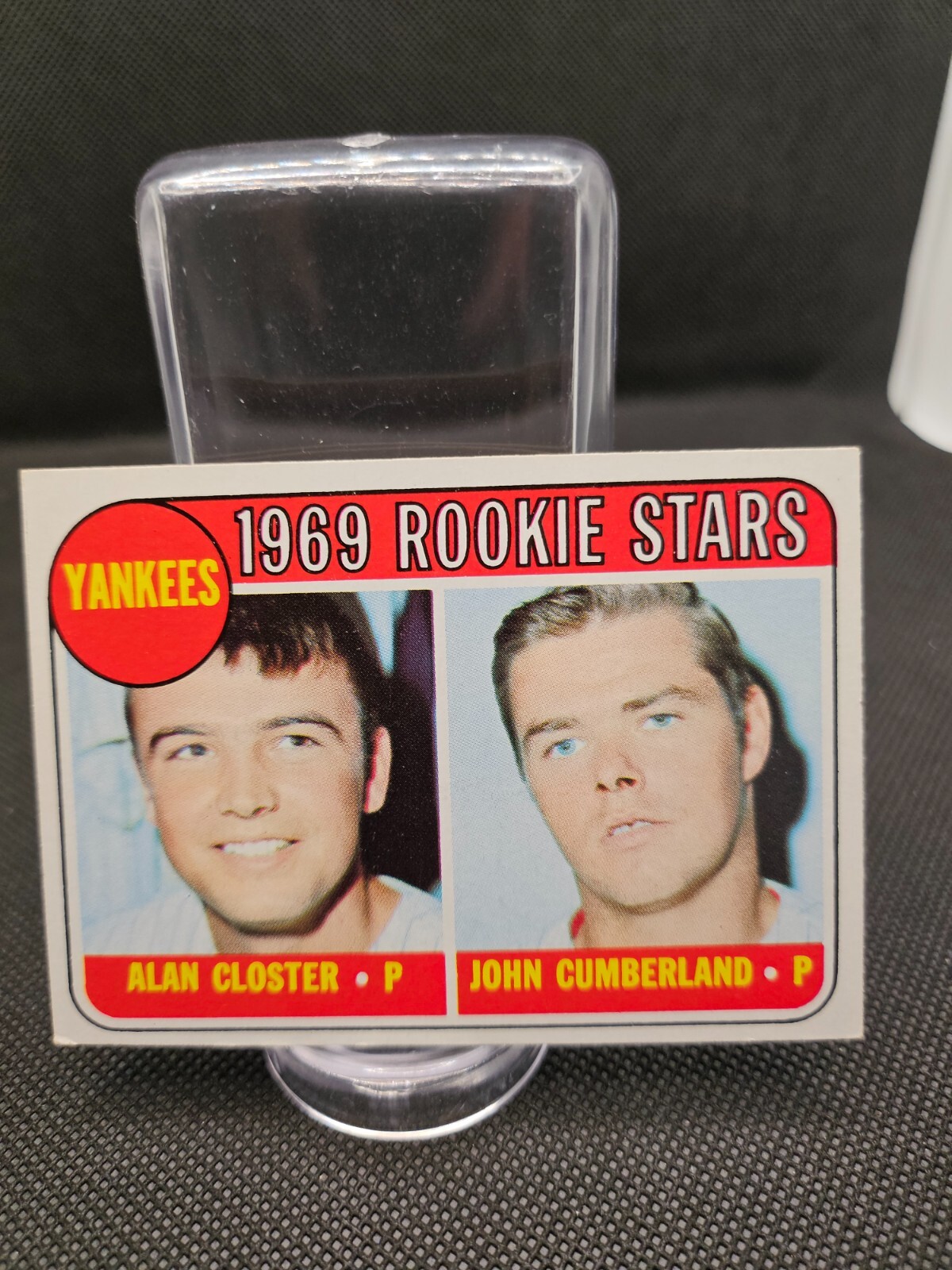 1969 TOPPS BASEBALL ALAN CLOSTER AND JOHN CUMBERLAND YANKEES ROOKIE ...