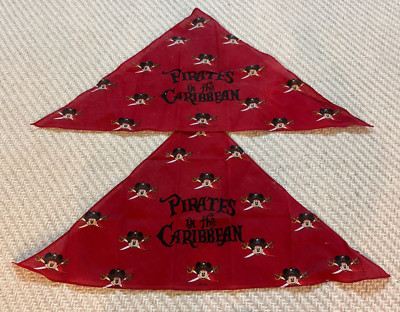 Disney Cruise Line Pirates of the Caribbean Bandana Handkerchief RED | eBay