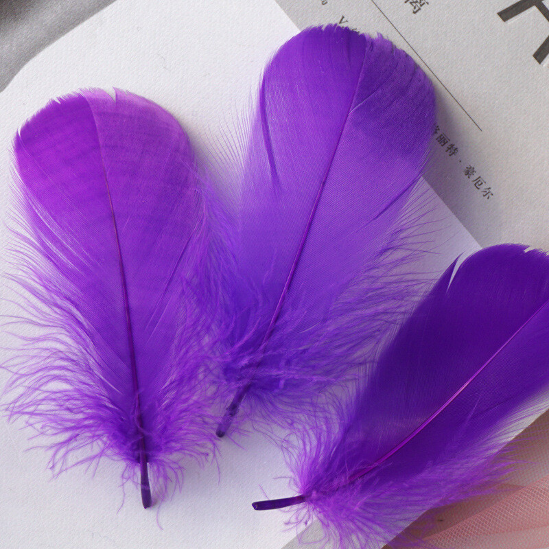 100PCS DIY Multicolour Feather Filled With Decorative Materials Crafts ...