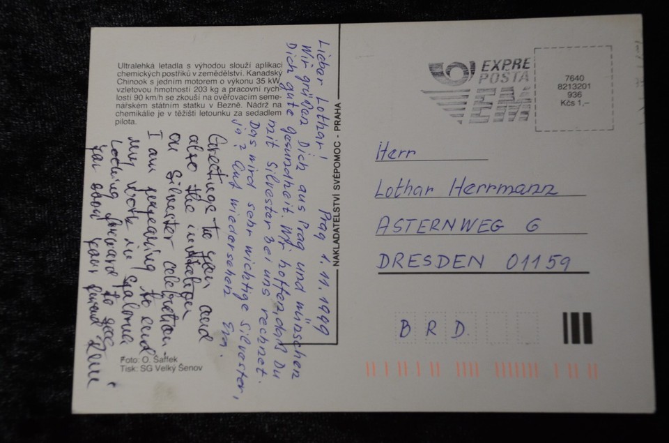 60186 AK Flugzeug Airport Flughafen OK SXAA Ultraleichtflugzeug Prag ...