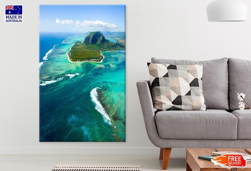 Aerial View Of Mauritius Island Wall Canvas Home Decor Australian Made ...