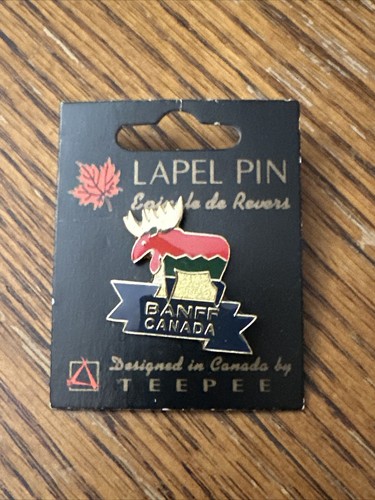 VTG Souvenir Banff Canada Lapel Pin NIP Original Backing Teepee | eBay