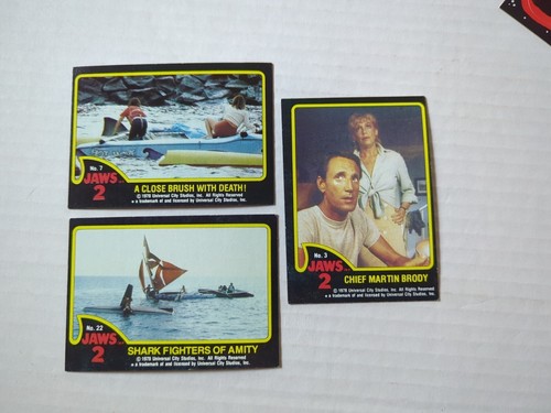 (3 Cards) 1978 Topps - Jaws 2 Trading Cards # 3,7 & 22. | eBay