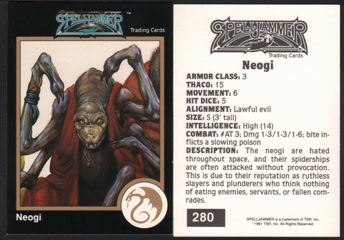 1991 TSR AD&D Gold Border Fantasy Art RPG Card #280 ~ Spelljammer ...