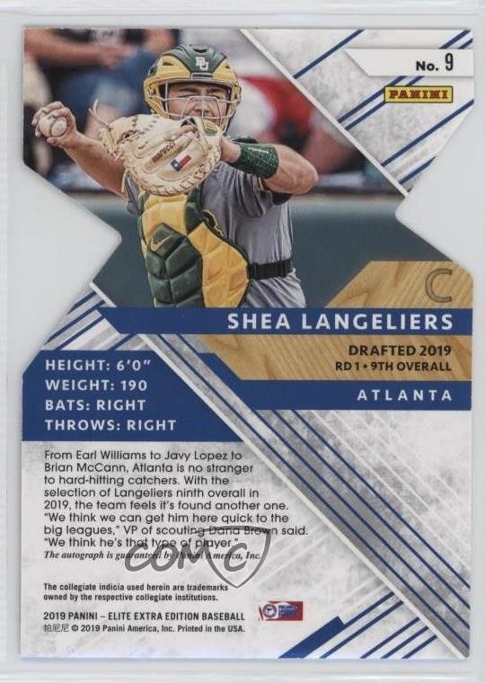 2019 Elite Extra Edition Status Emerald Die-Cut 5/15 Shea Langeliers #9 ...