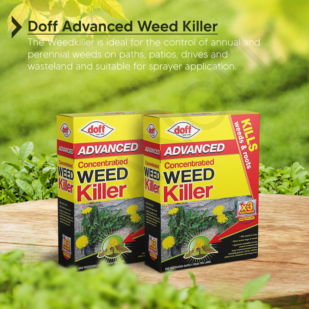 Extra Strong Weedkiller Doff Advanced Concentrated Weed & Roots Killer ...