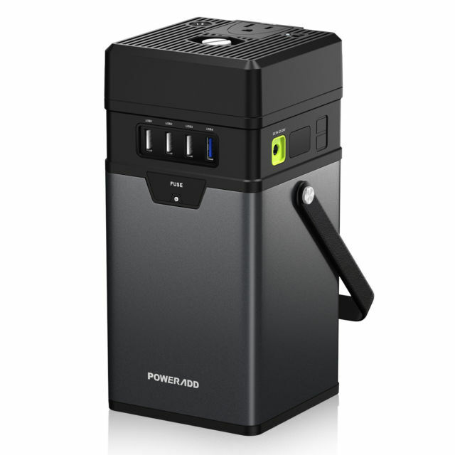 Poweradd 100000mAh Portable Generator DC/AC Power Inverter with AC ...