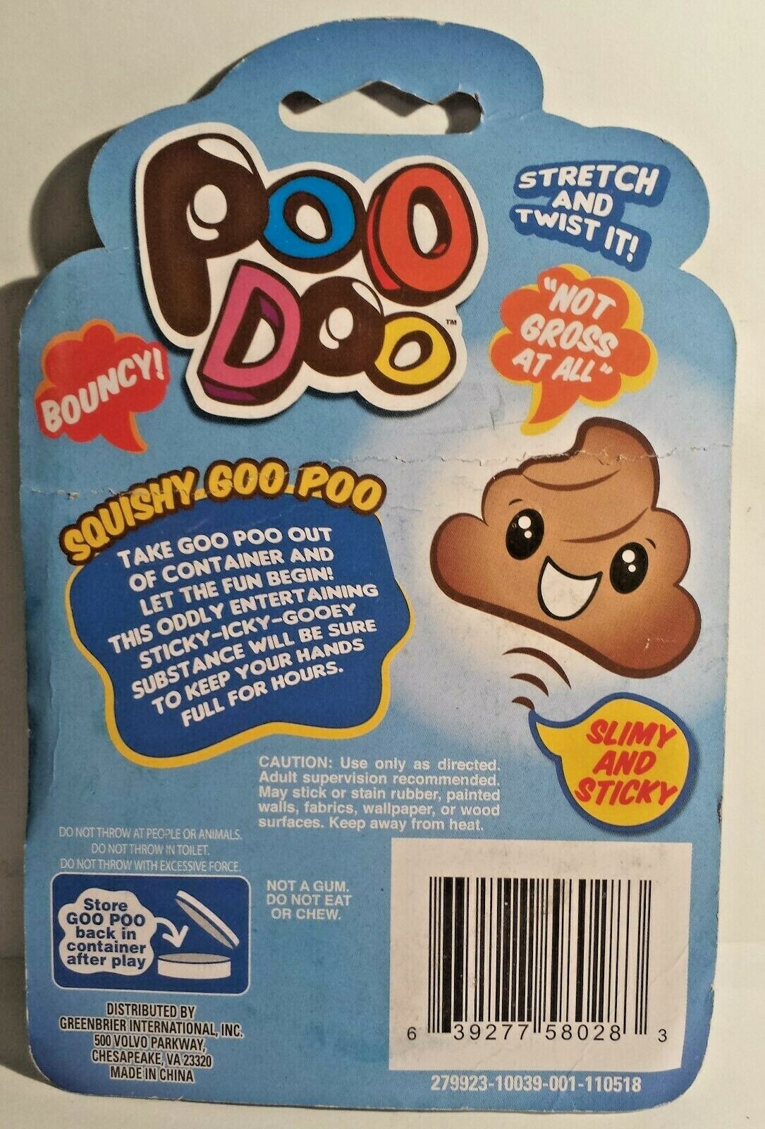 2 Poo Doo Poop Slime Squishy Bouncy Stretch & Twist Emoji Container Toy ...