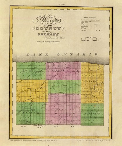 1829 Map of Orleans County New York | eBay