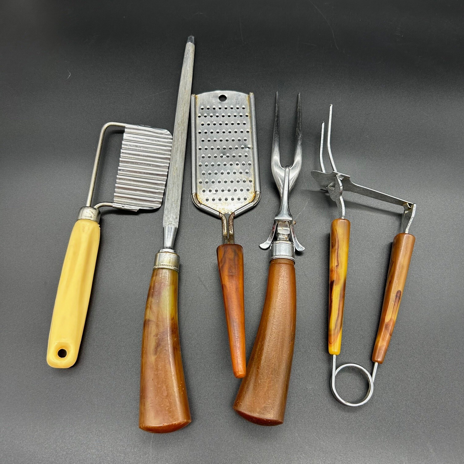 Vtg Kitchen Tools with Faux Tortoise Shell & Plastic Handles Lot of 5 ...