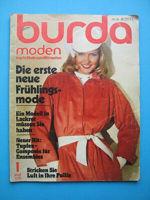 Modezeitschrift-Burda Moden Heft 1 Januar 1979 Mode Nähen | eBay.de